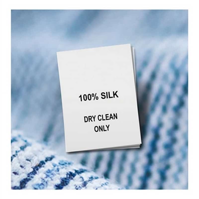 100% Silk Wash Care Labels - Content and Care Tags – starlightlabels